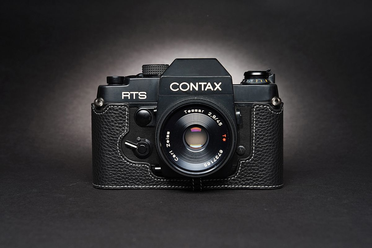 Genuine Real Leather Half Camera Case Bag Cover for Contax RTS RTS II ...